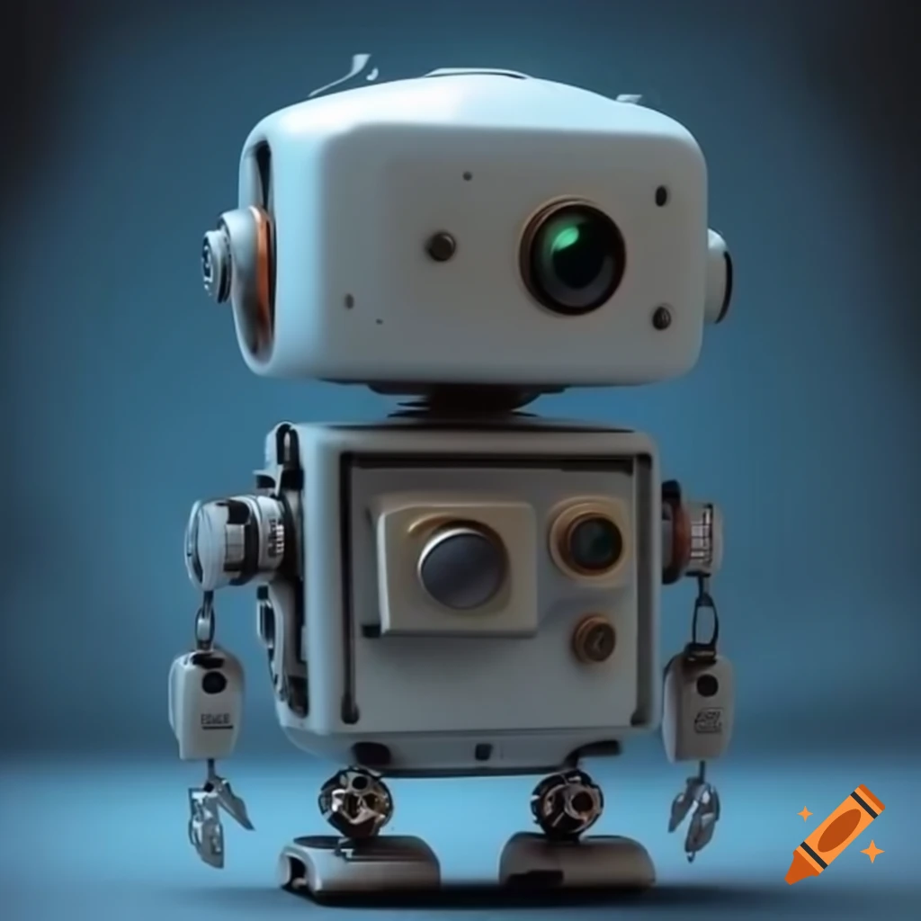 Futuristic robot from 2030 with camera as head on Craiyon