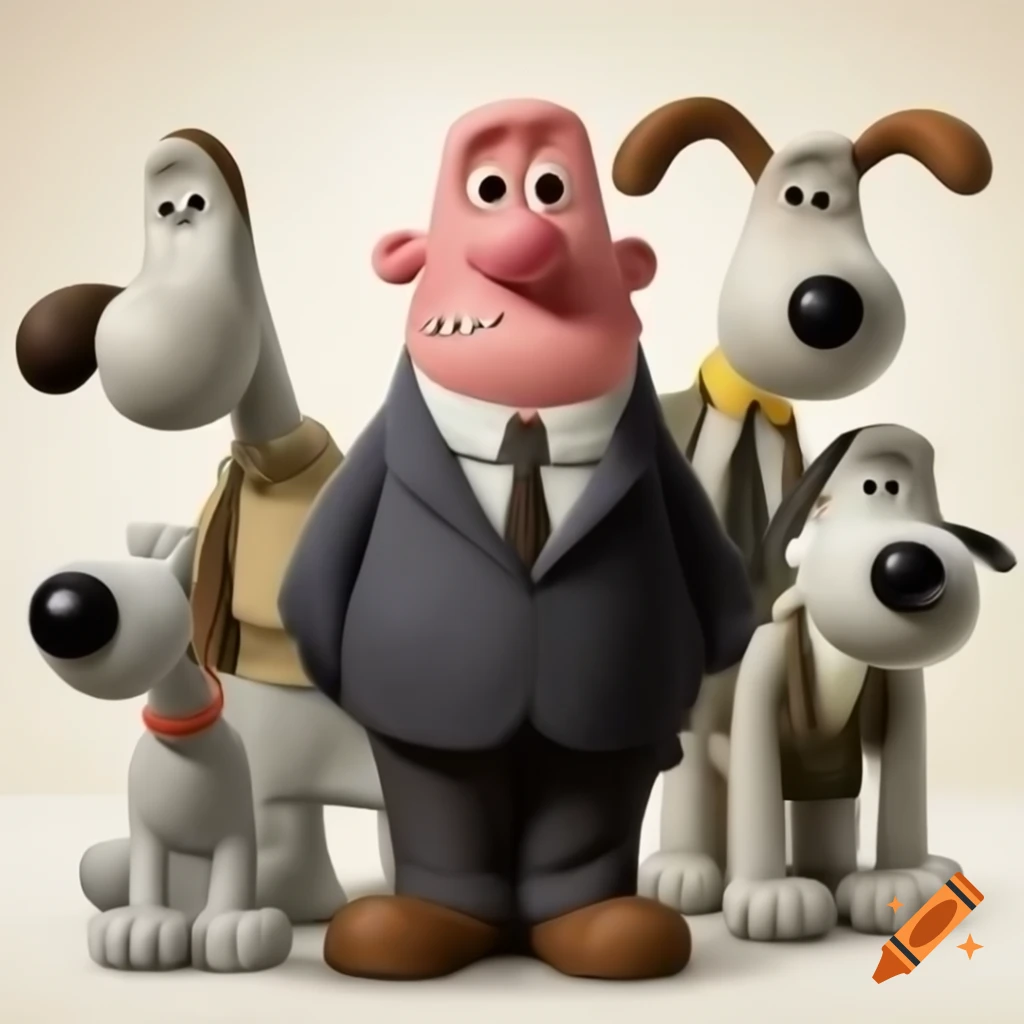 Male character in suit with four dog characters in suits inspired by ...