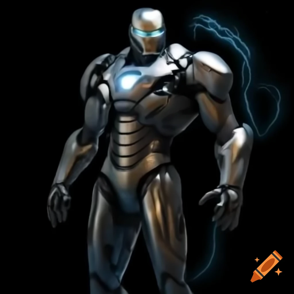 Superhero made of iron with abilities to create iron objects ...