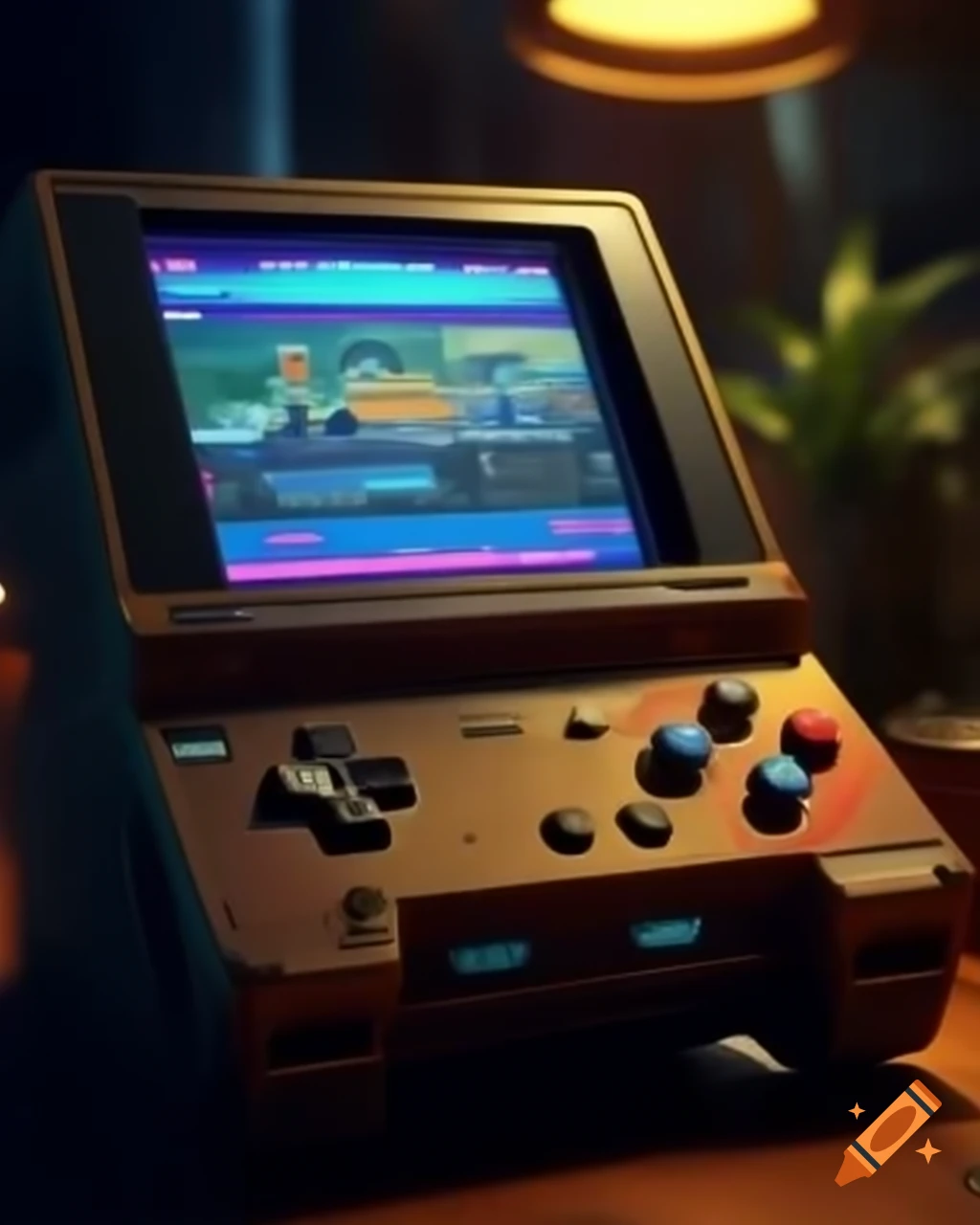 Retro video game controller inspired by NES from the late 1980s on Craiyon