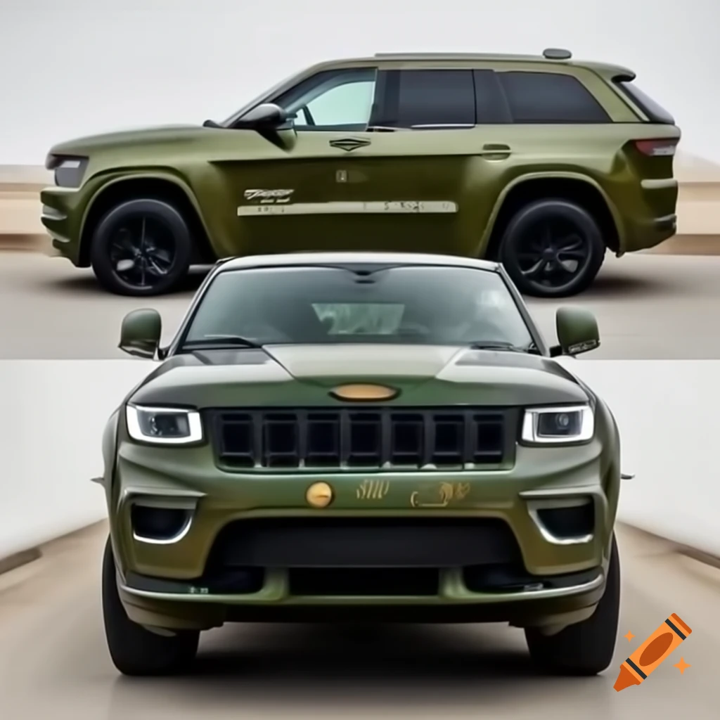 Army green 2019 Jeep Grand Cherokee with black trim featuring Pharaoh ...