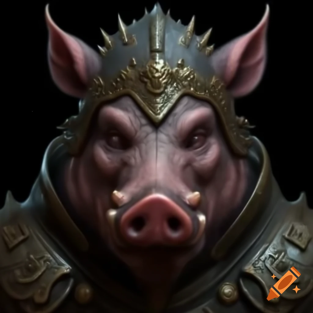 Hyperrealistic portrait of Särimner the boar from Norse mythology for ...