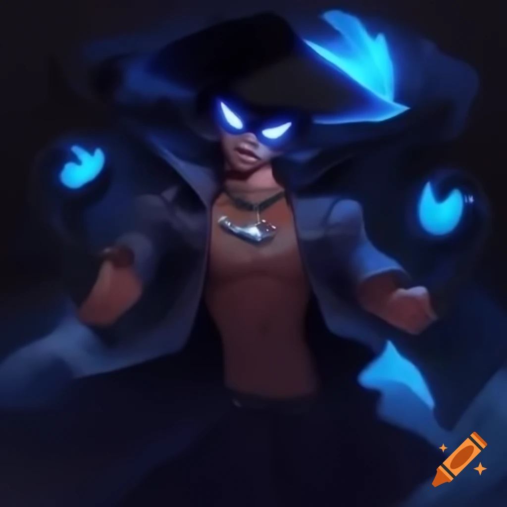Stylized animated character Varos with raven spirit animal, inspired by ...