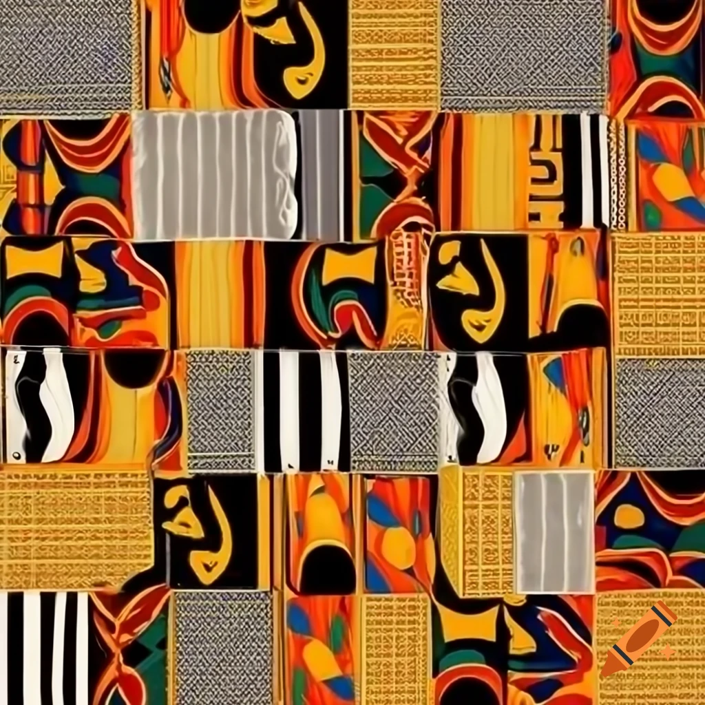 Vibrant graphic illustration of Africa with Afrocentric patterns and ...