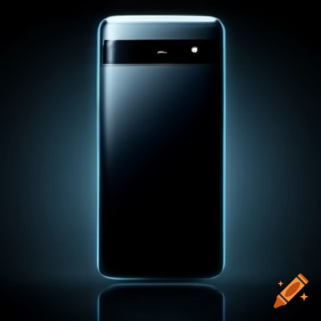 Sleek android phone in sharp focus on Craiyon