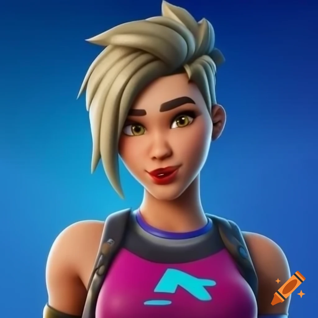 Miley cyrus character in fortnite video game on Craiyon