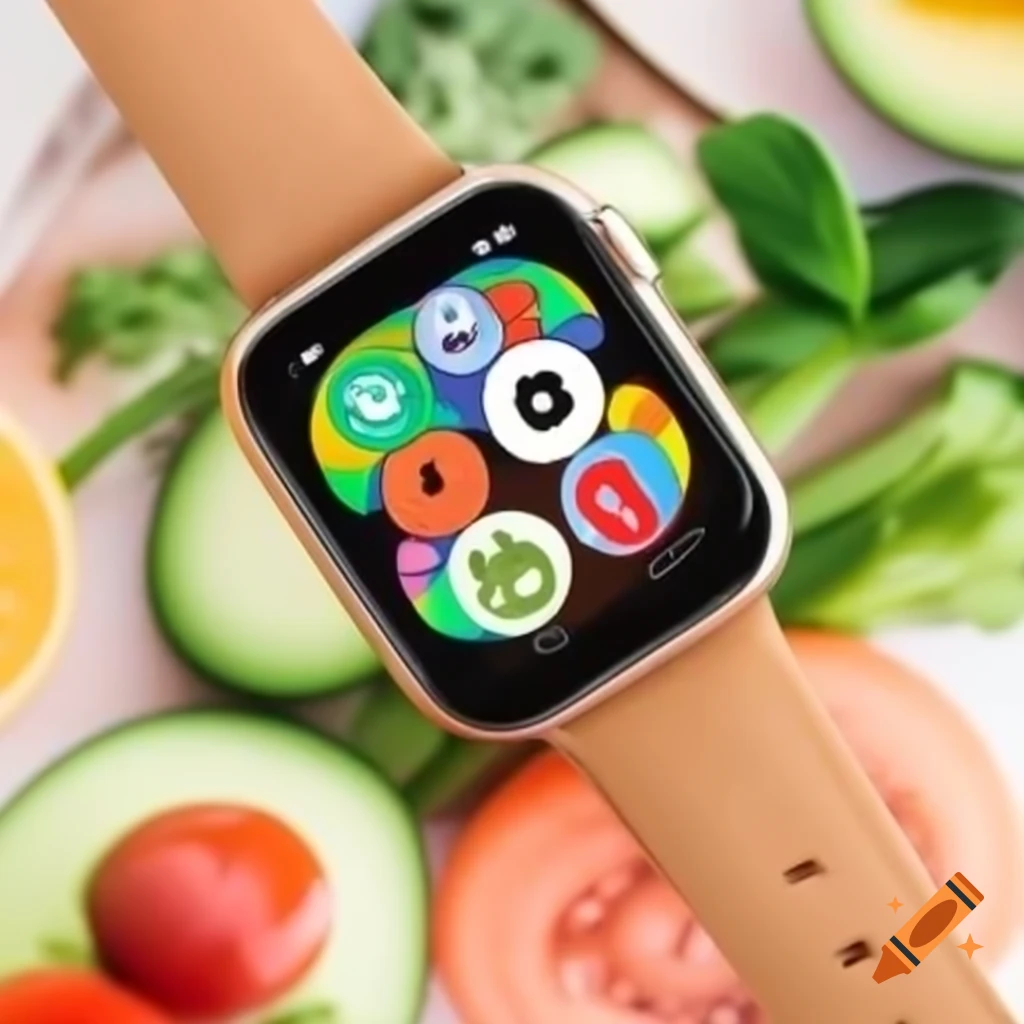 Smart watch for making healthy food choices on Craiyon