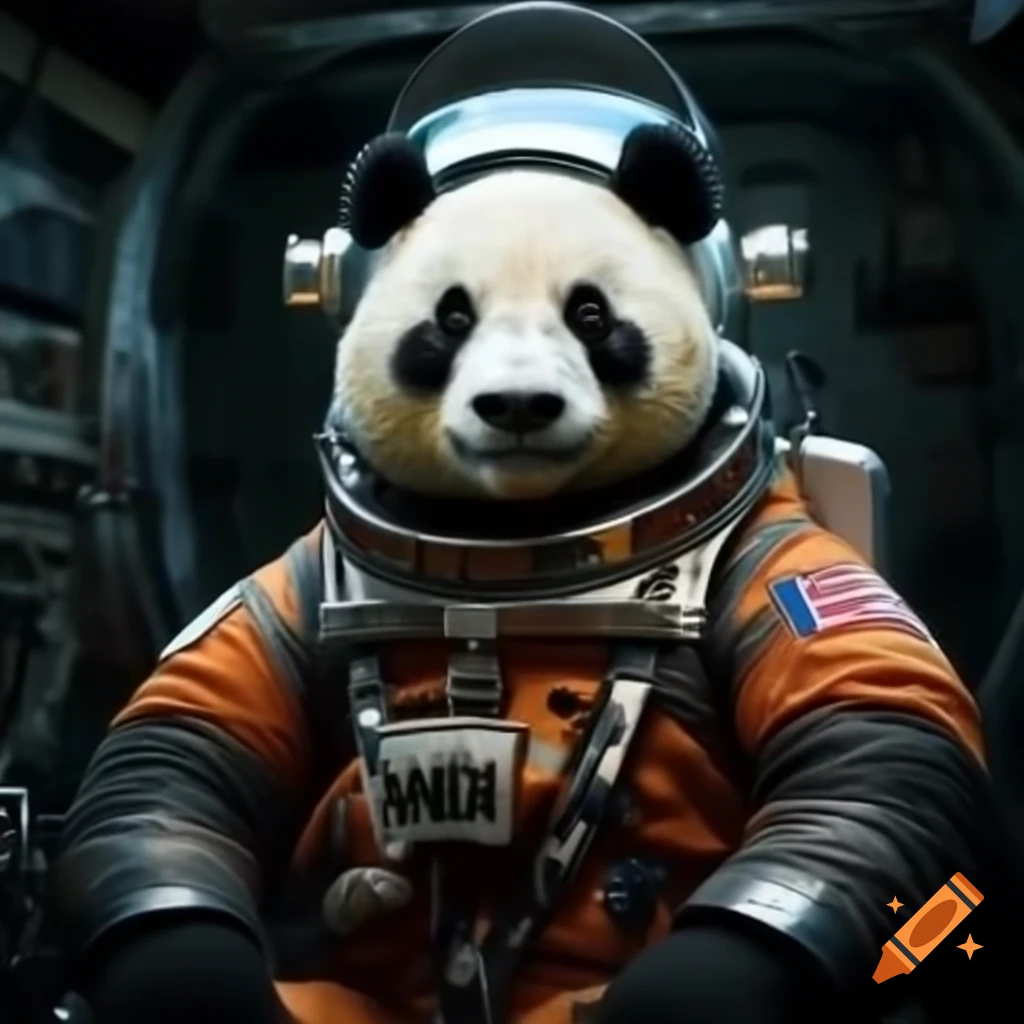 Astronaut panda in space on Craiyon