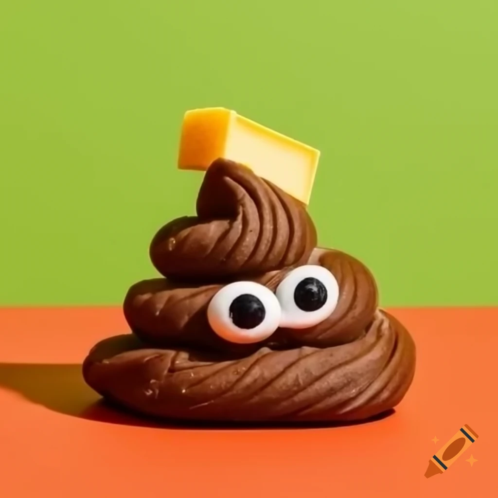 Unusual art featuring poop and cheese wallpaper on Craiyon
