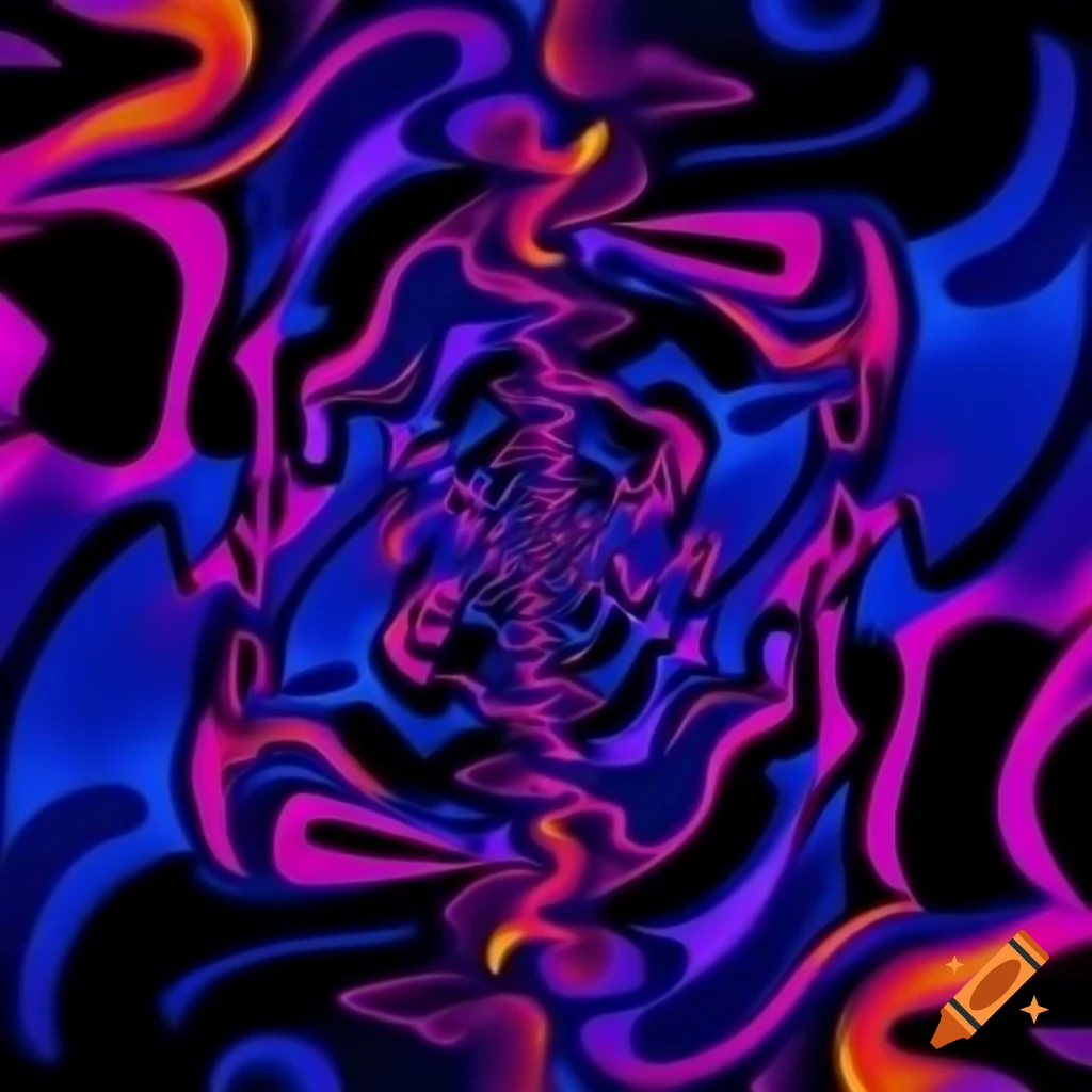 Colorful and abstract trippy background on Craiyon