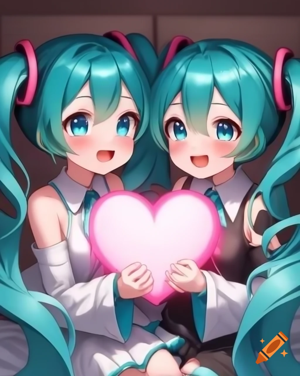 Hatsune Miku and her lookalike sharing a heart-touching moment in ...