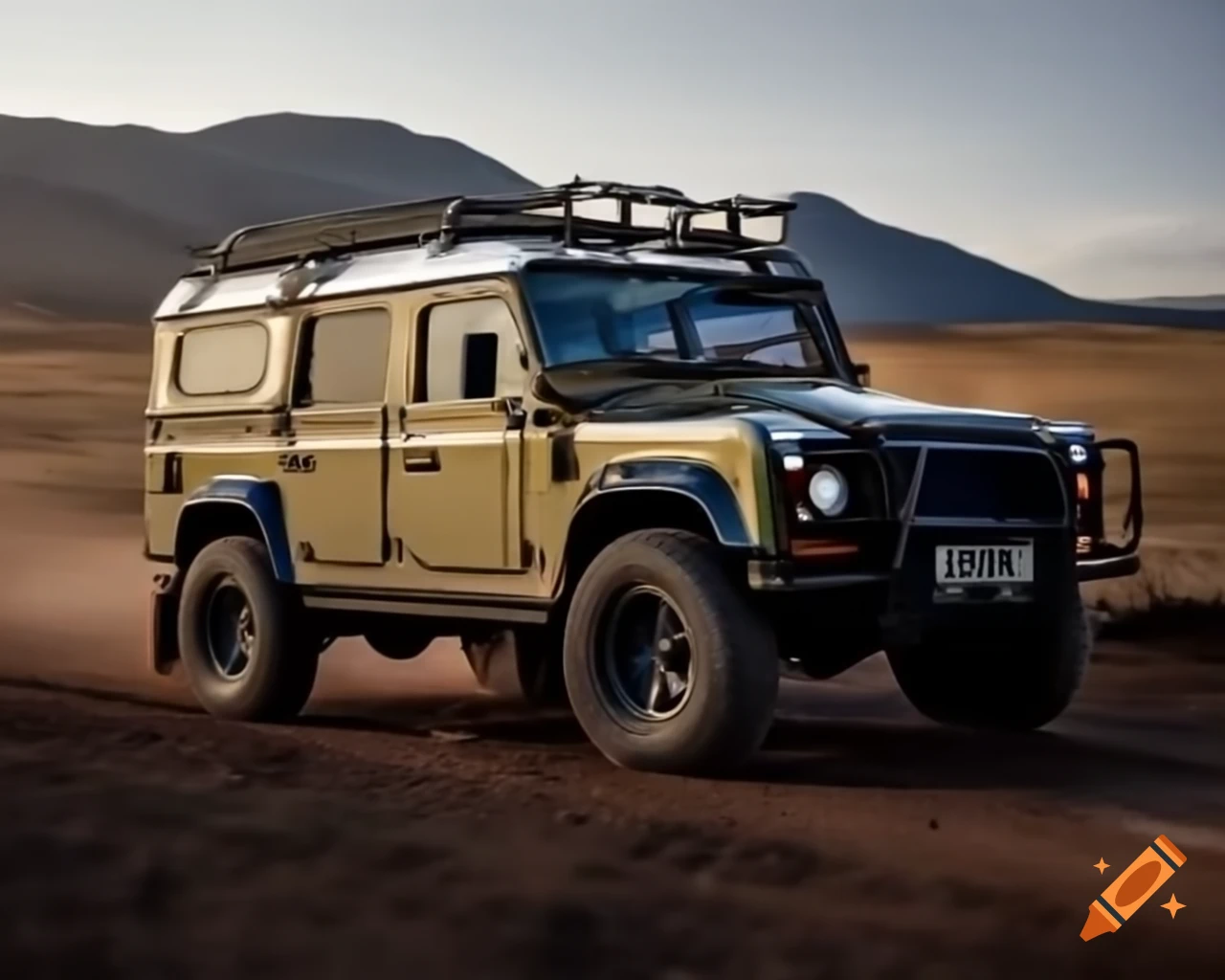 Photorealistic 6x6 off-road vehicle similar to hummer h1 and vintage ...