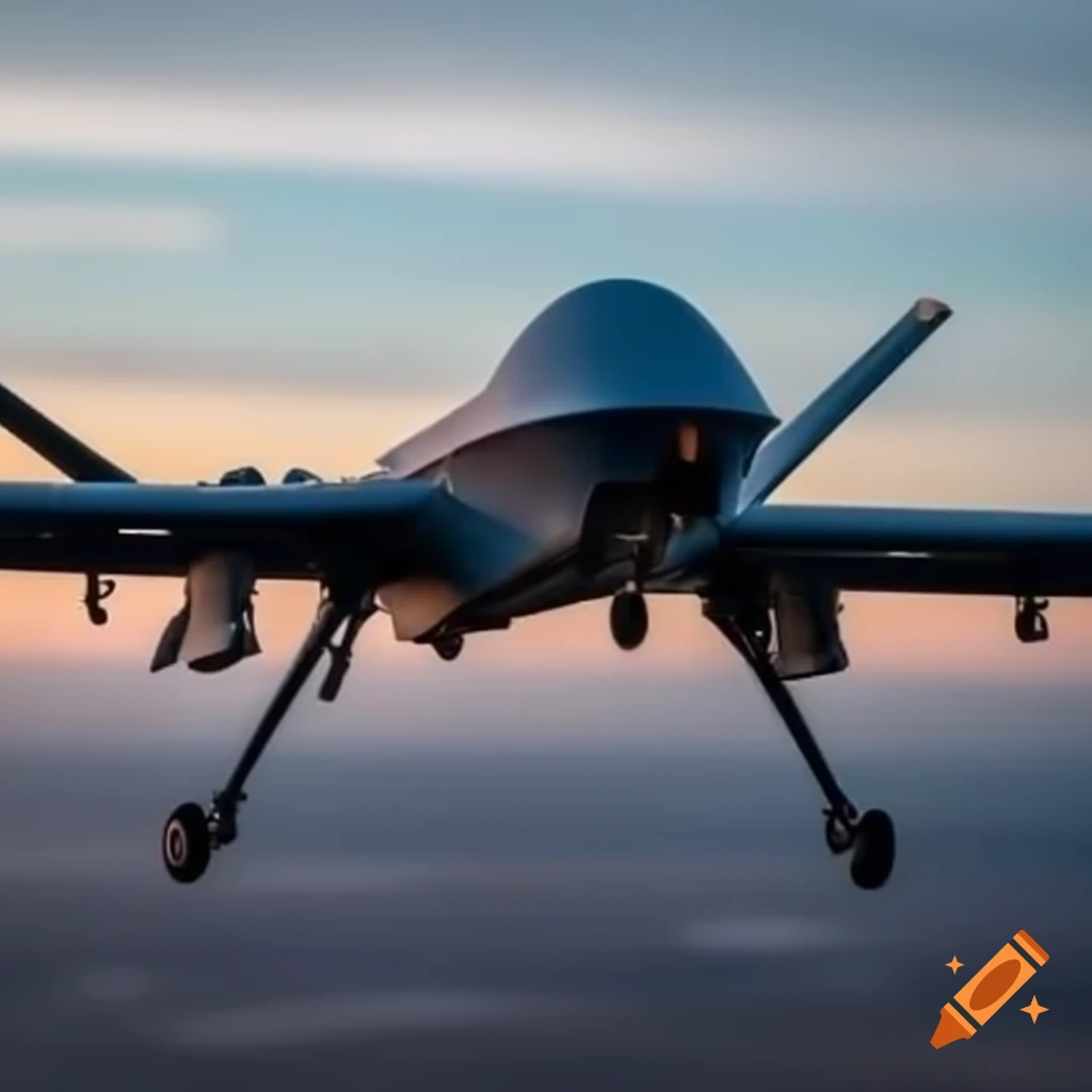 Military drones in operation on Craiyon