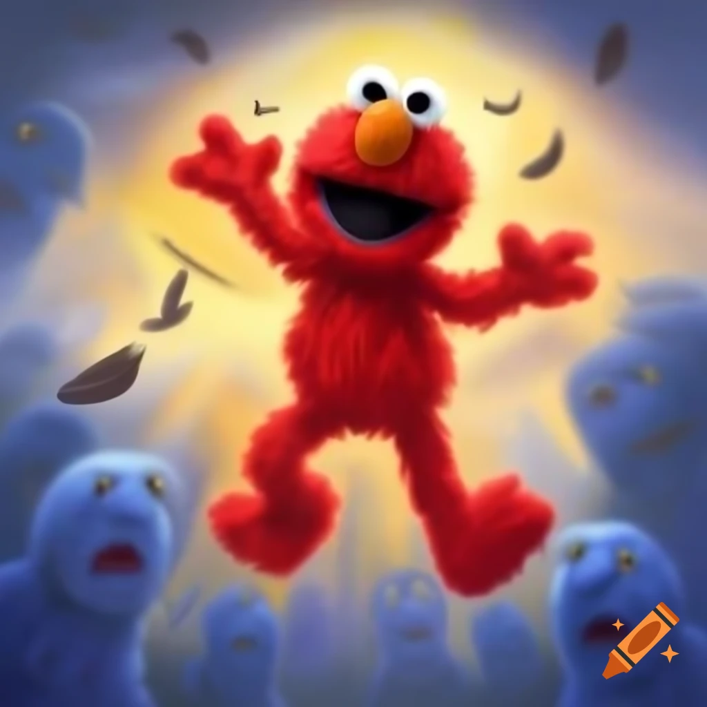 Elmo as icarus falling from the sky, inspired by the fall of icarus ...