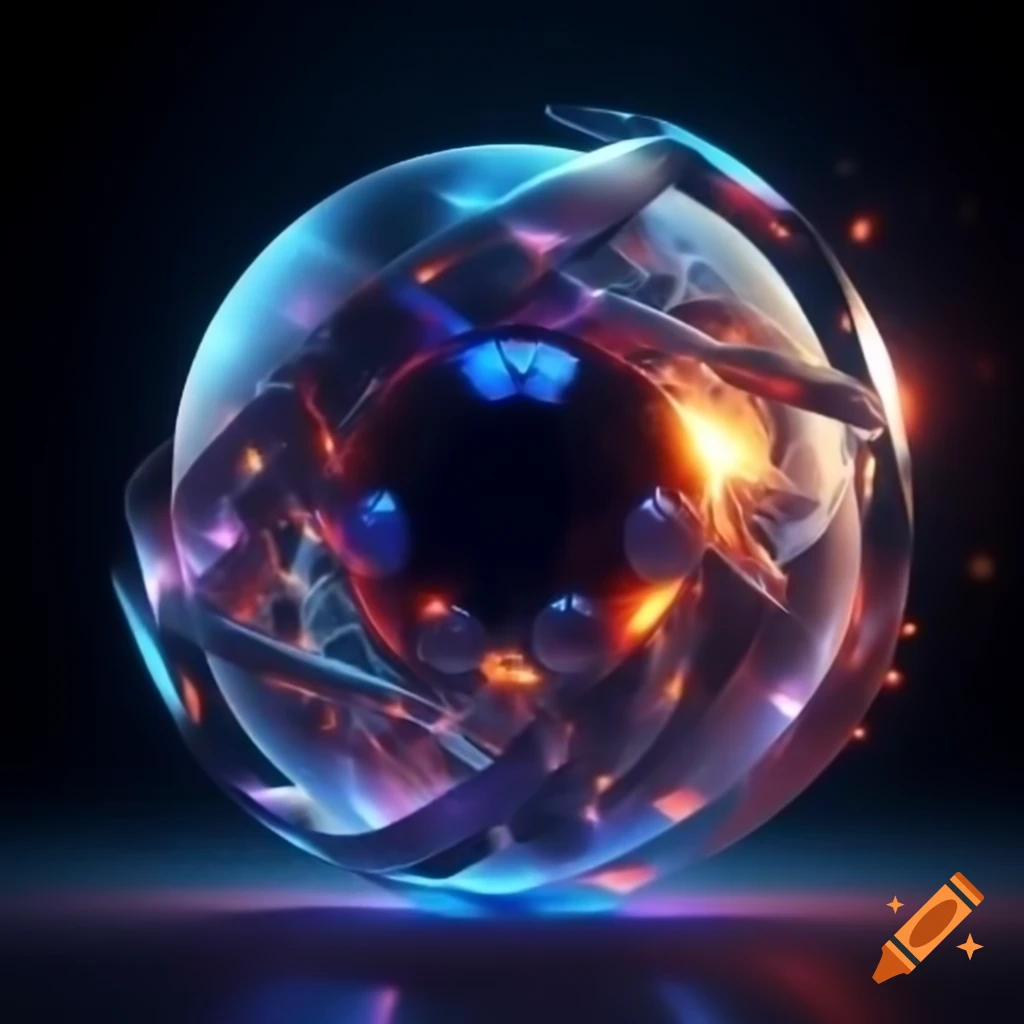 Quantum sphere concept with abstract design on Craiyon