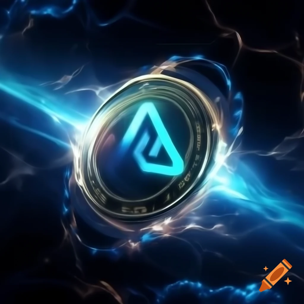 Futuristic glowing token in cosmic digital space with neural networks ...