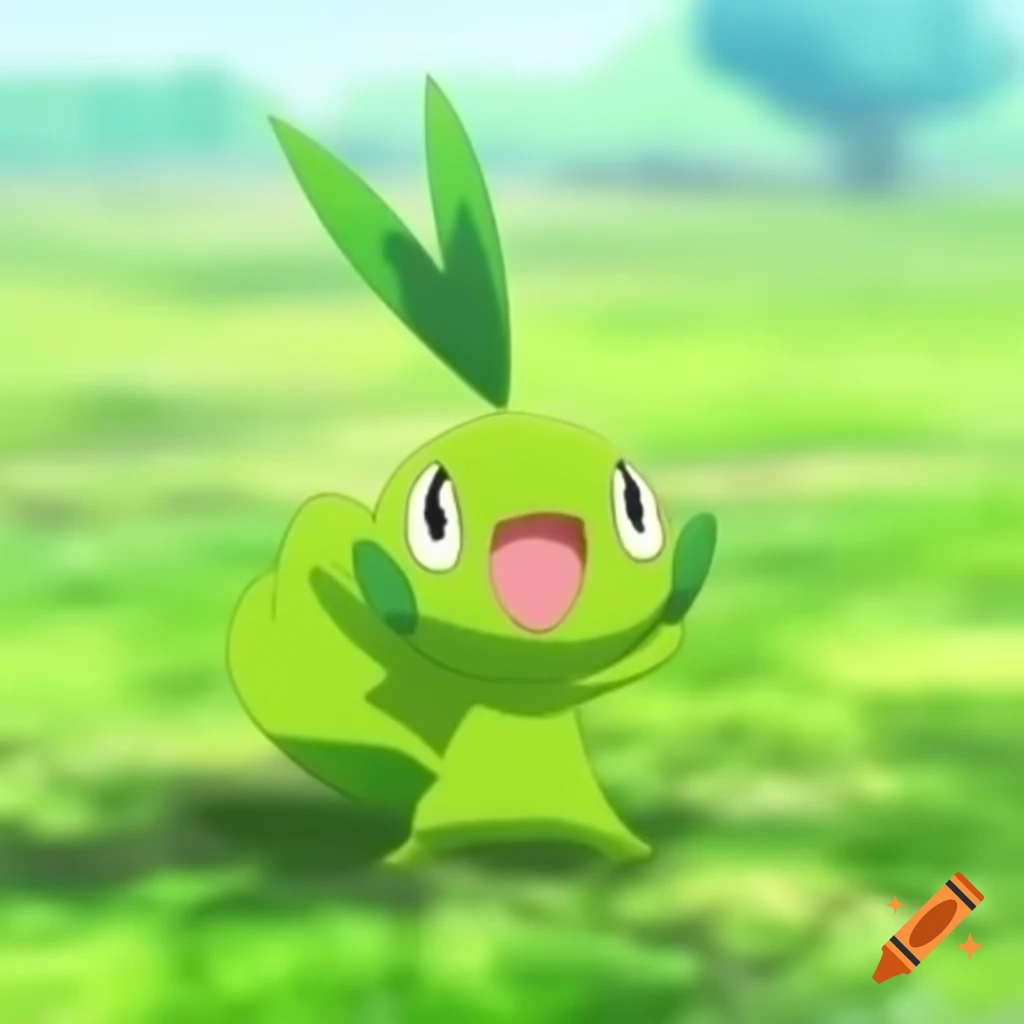 Grass type Pokémon starter character on Craiyon