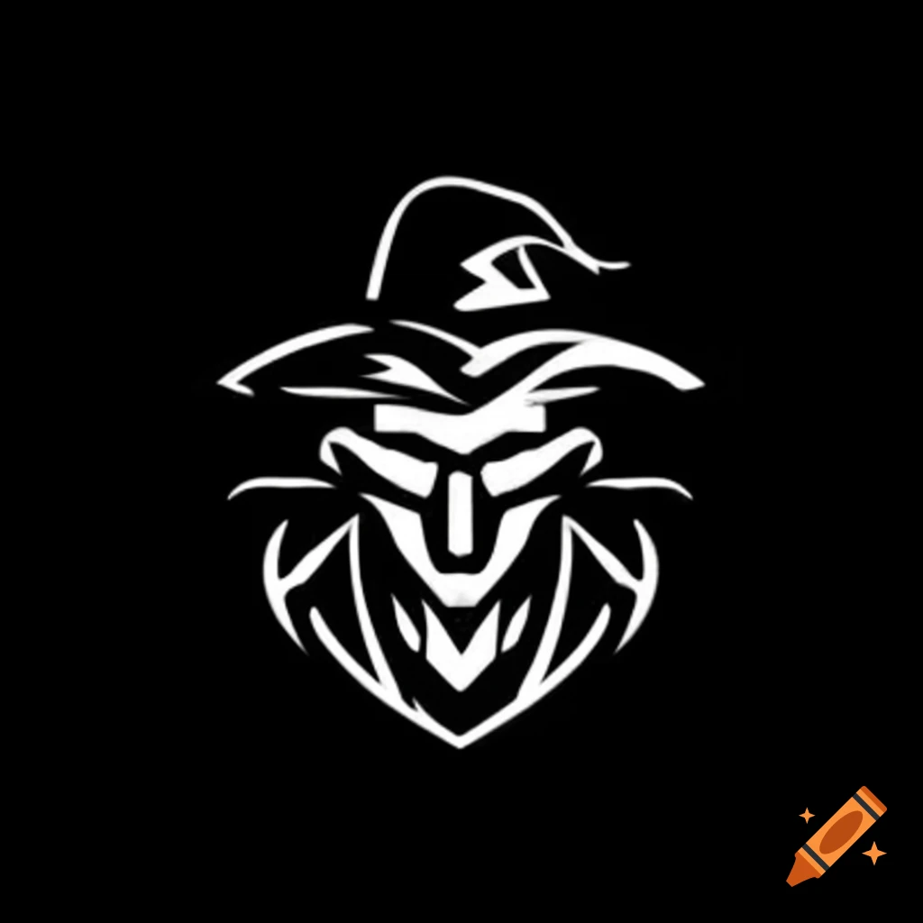 Minimalist art deco wizard logo symbolizing mastery and sophistication ...