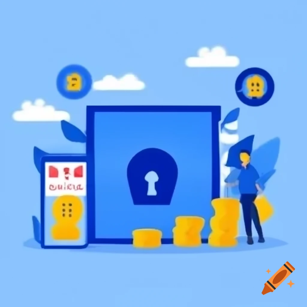 Safe banking transaction concept on Craiyon