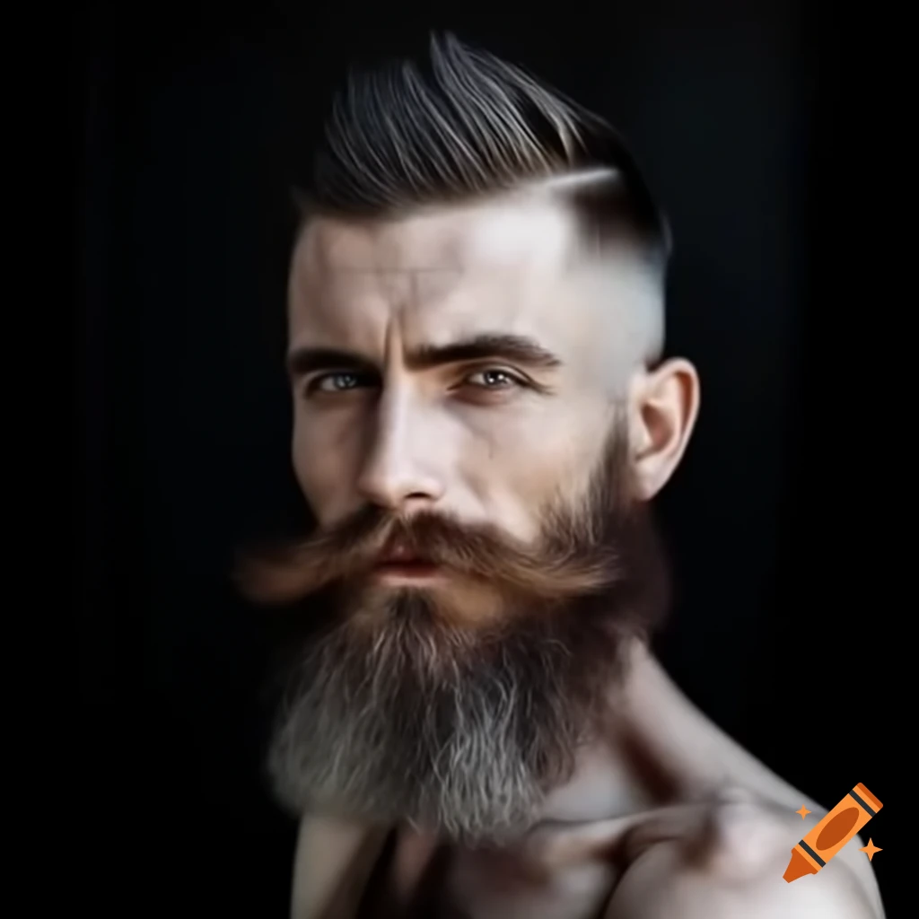 Middle-aged man with beard and 3/4 pot haircut on Craiyon