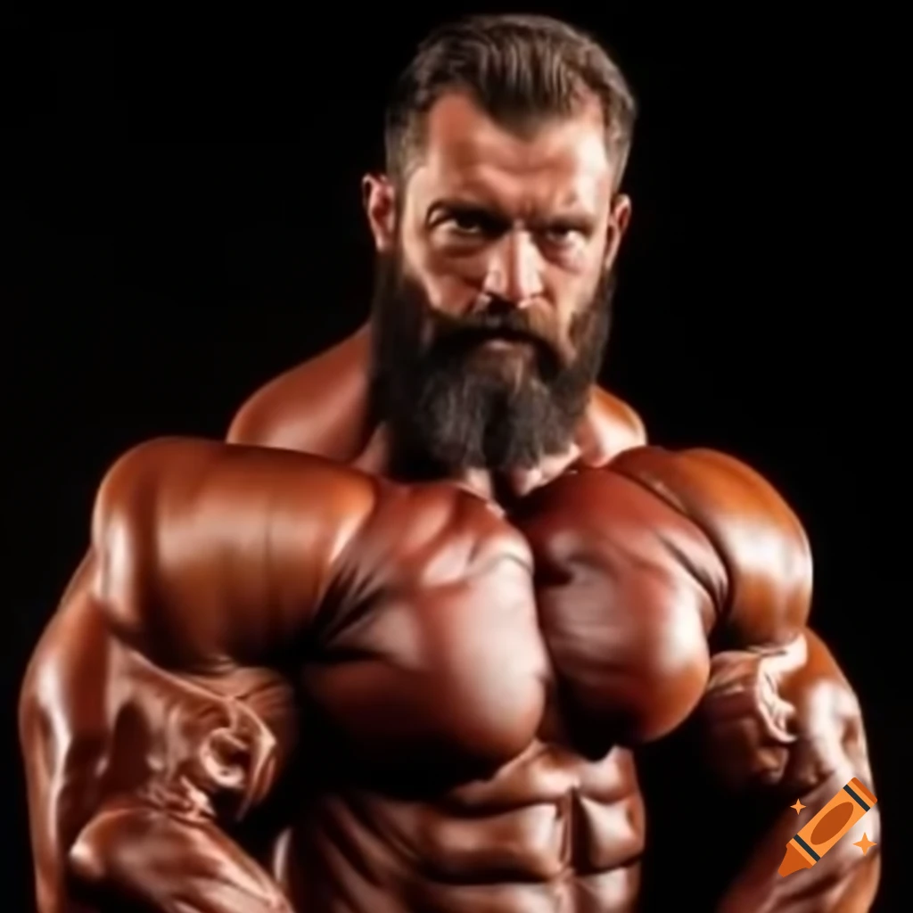 Muscular bodybuilder resembling William Hurt with short beard on Craiyon
