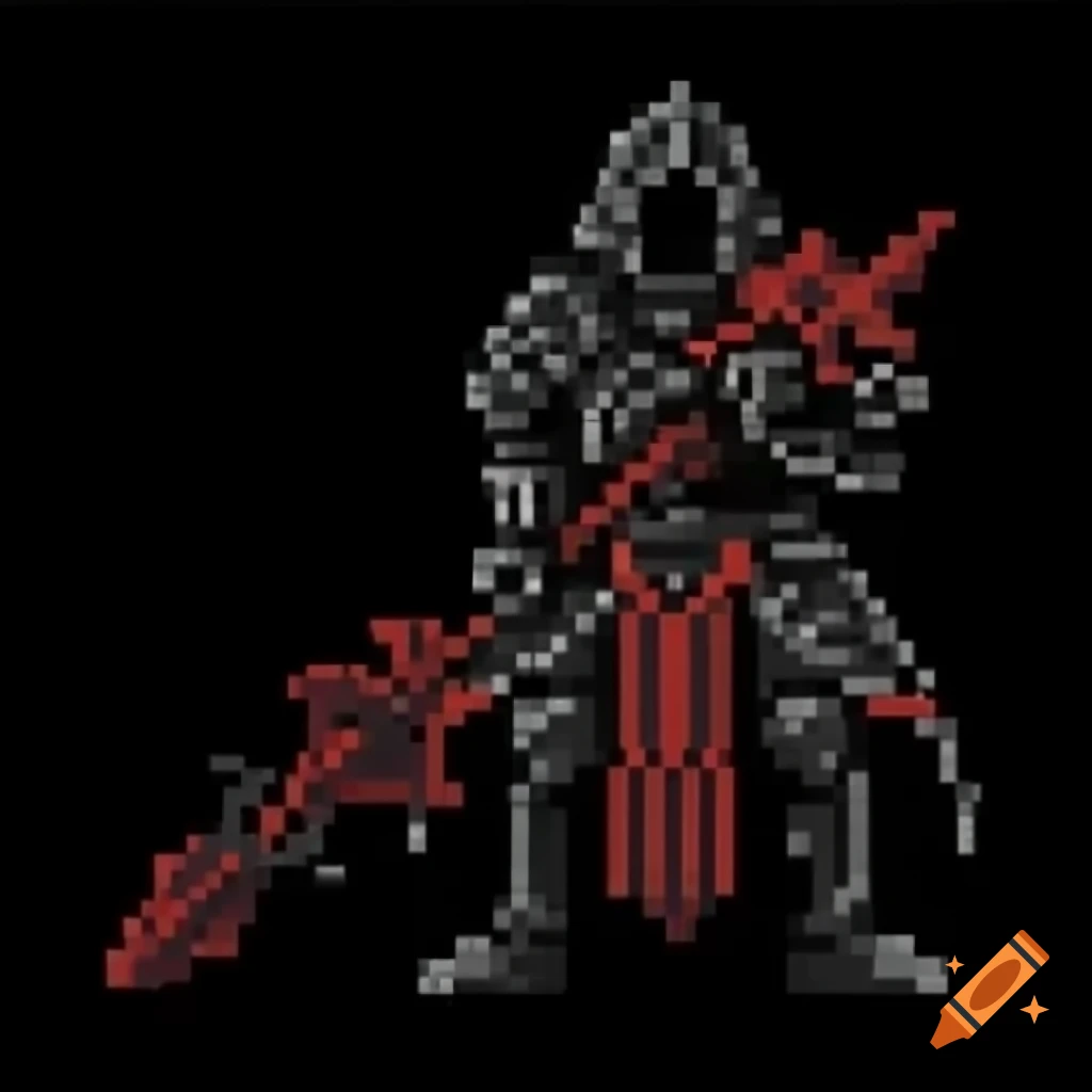 Artorias the abysswalker pixel art, detailed 16-bit retro knight ...