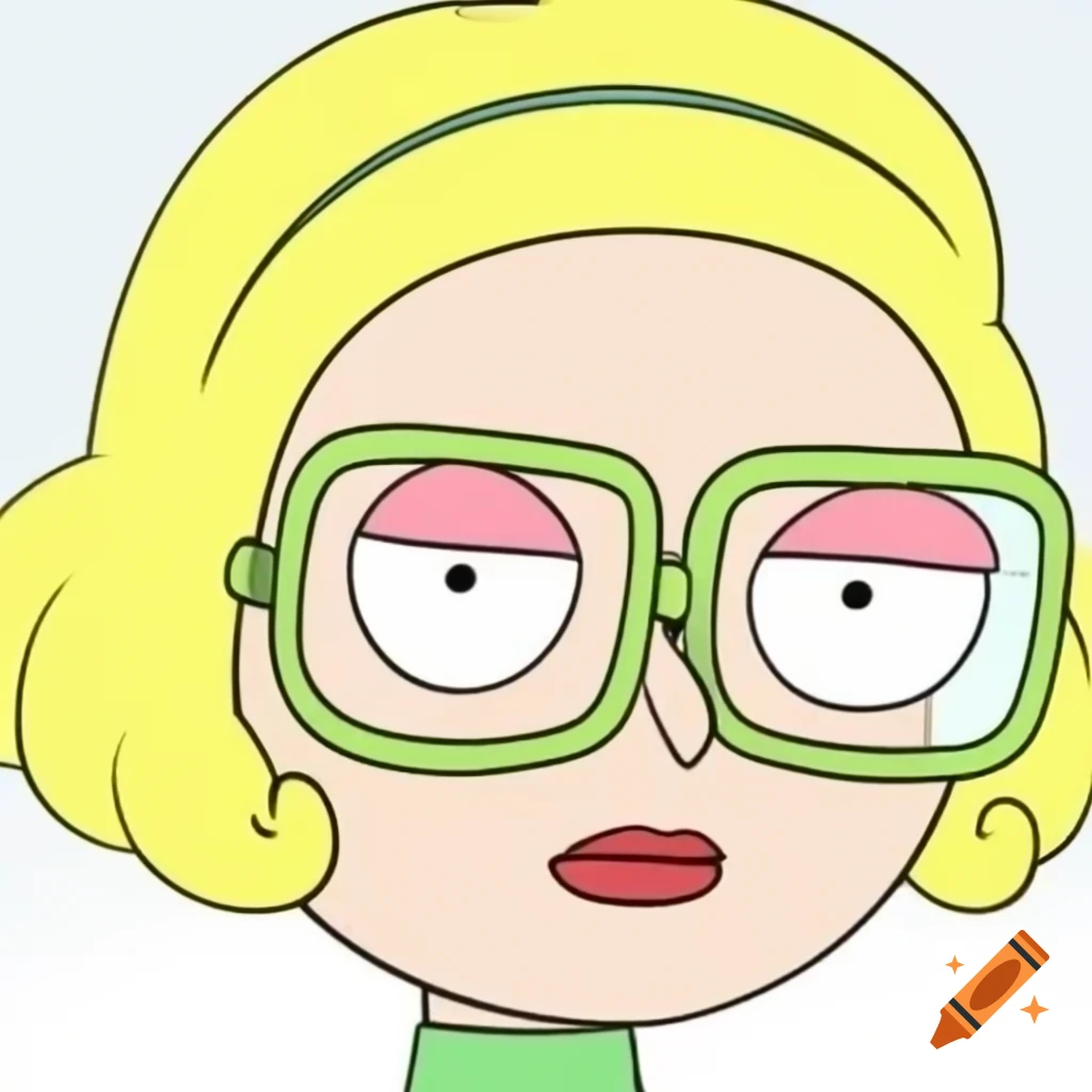 Surreal cartoon character with 70s glam style and colorful features on ...