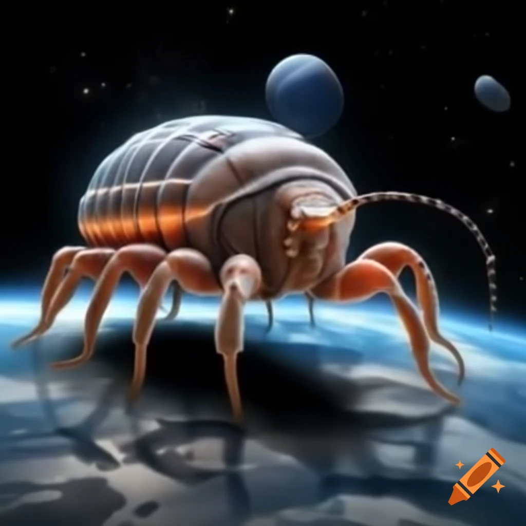 Giant arthropod in space on Craiyon