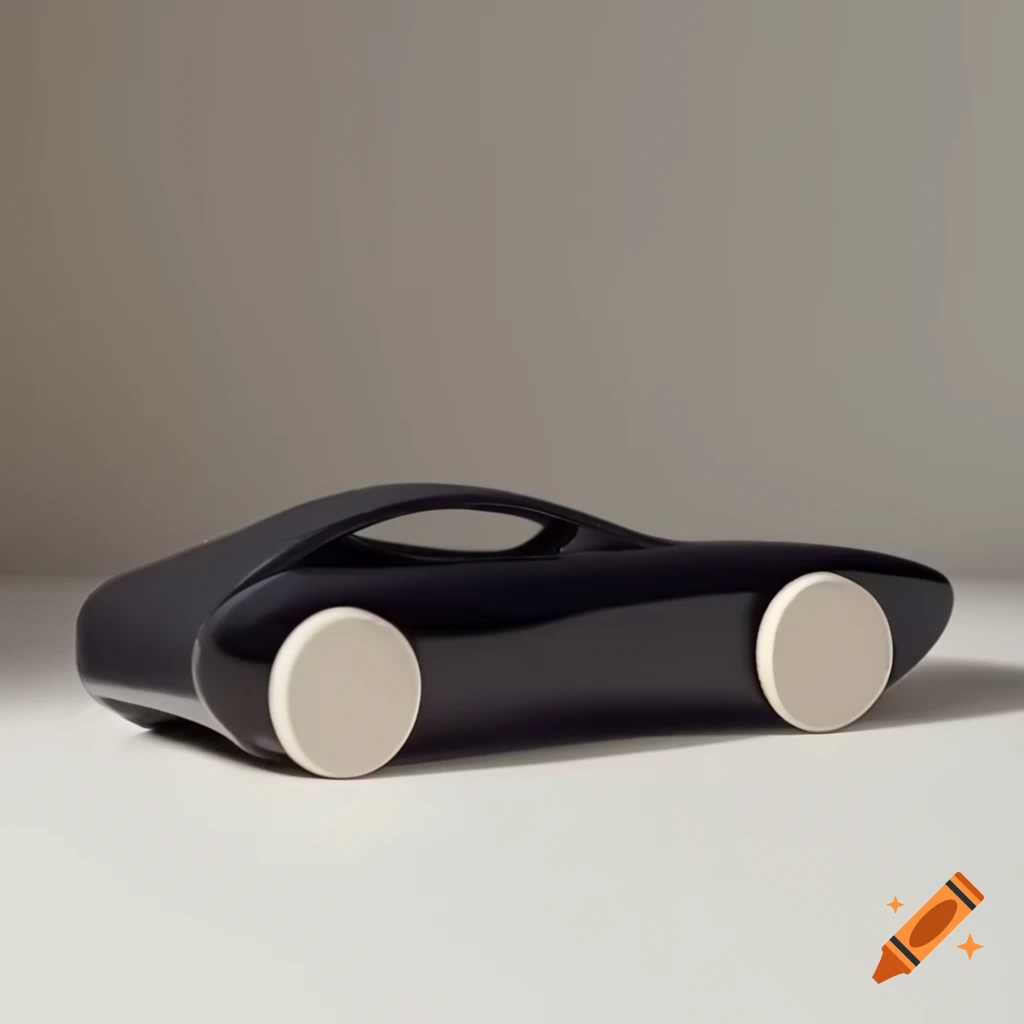 Sleek car sculpture showcasing elegant design on Craiyon