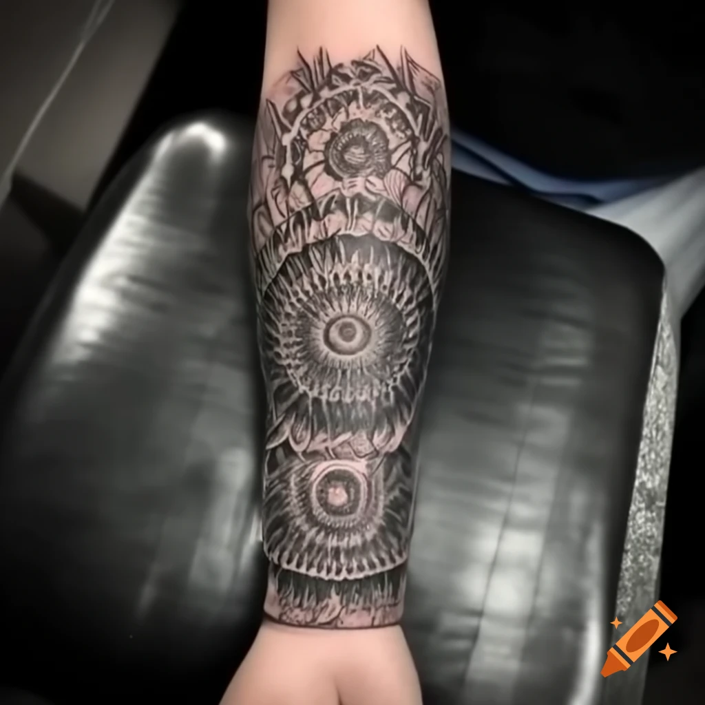 Detailed mandala tattoo wrapped around wrist on Craiyon
