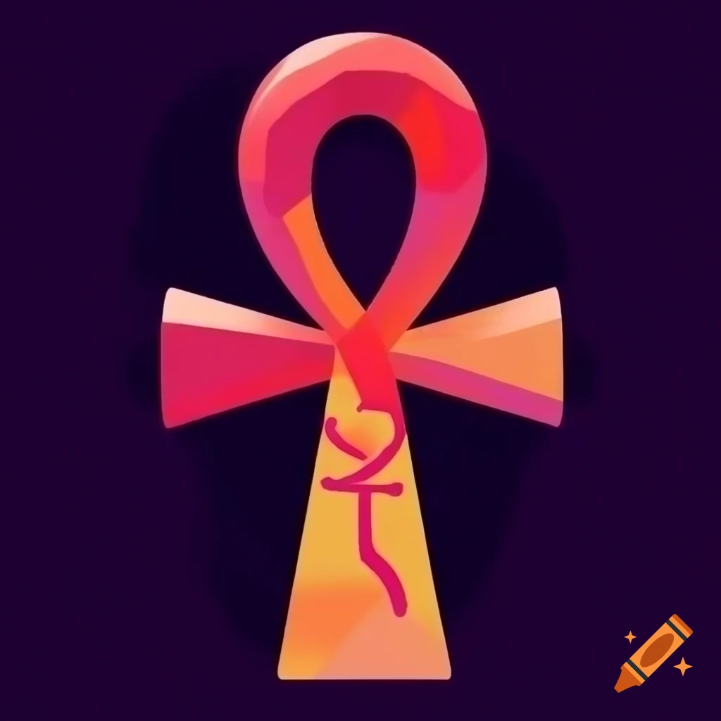 Abstract representation of ankh symbol on Craiyon
