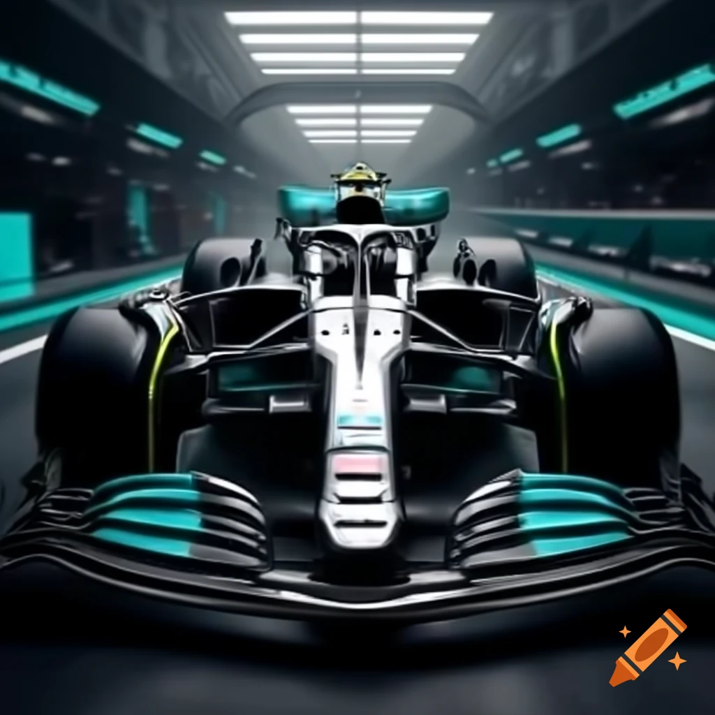 Formula 1 Mercedes AMG car design with a space theme on Craiyon