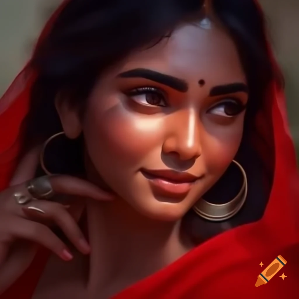 Round face with soft contours and warm smile highlighting dimple on Craiyon