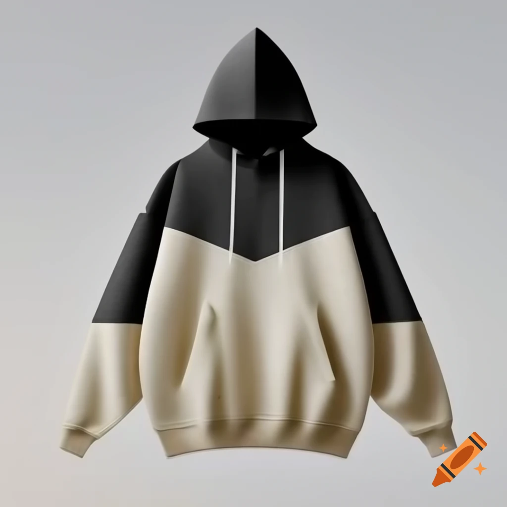 Photorealistic 3d rendering of luxury oversized hoodie with dropped ...