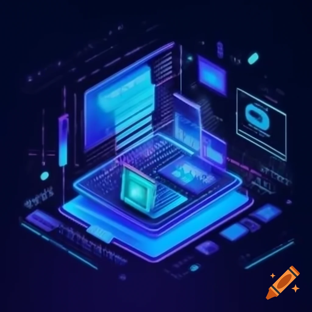 Technology concept with various modern devices on Craiyon