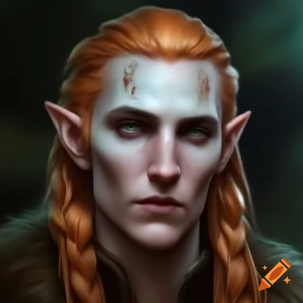 Male eladrin rogue with alabaster skin and autumn hair, norse and loki ...