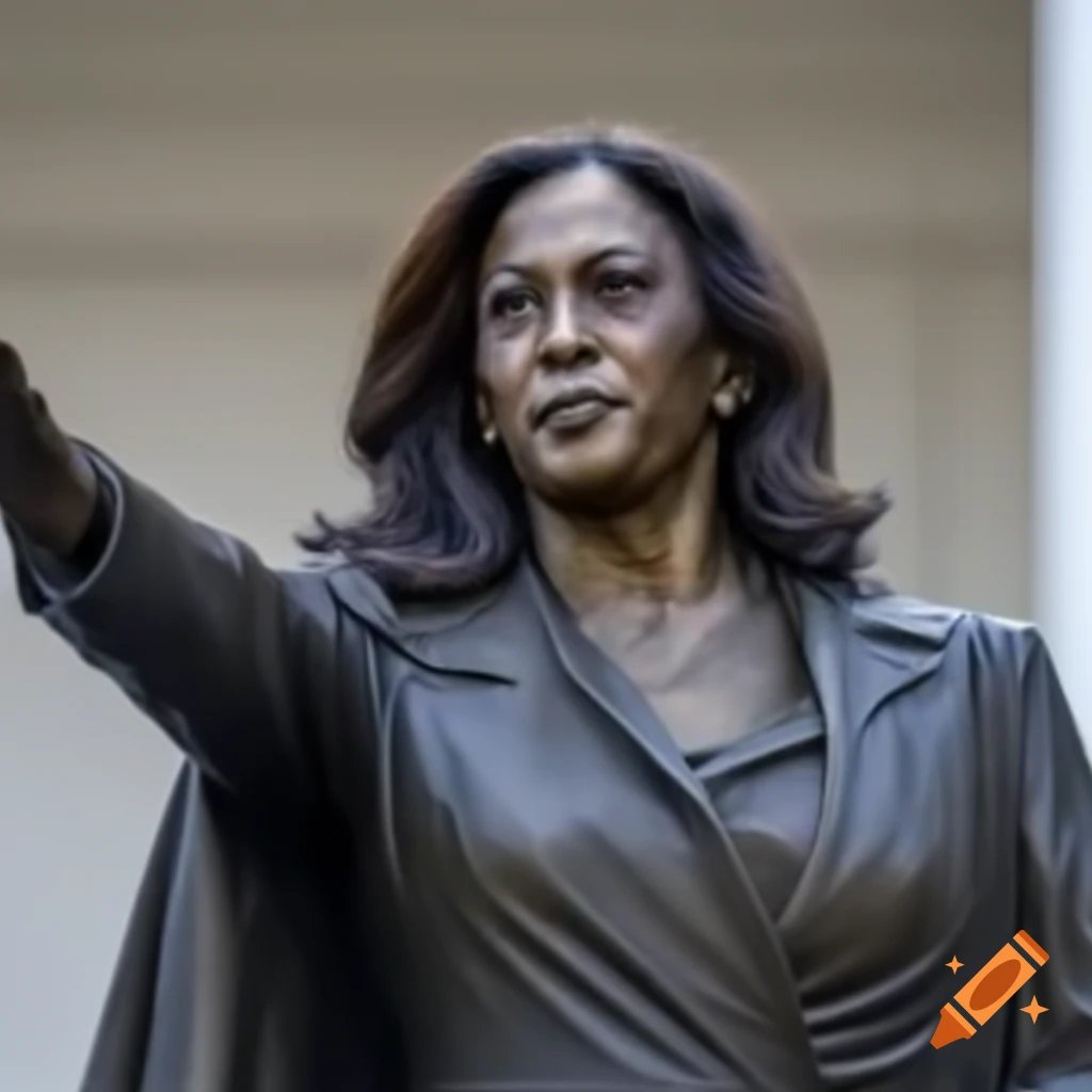 Bronze statue of kamala harris on Craiyon