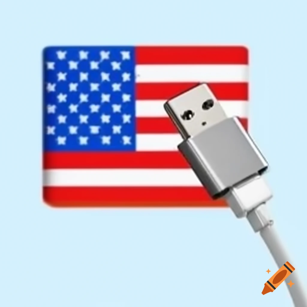 USB flash drive with flag design on Craiyon