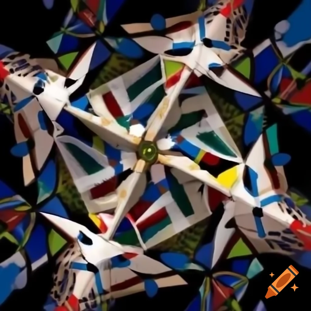 Original artwork merging M C Escher's intricate patterns with Piet ...