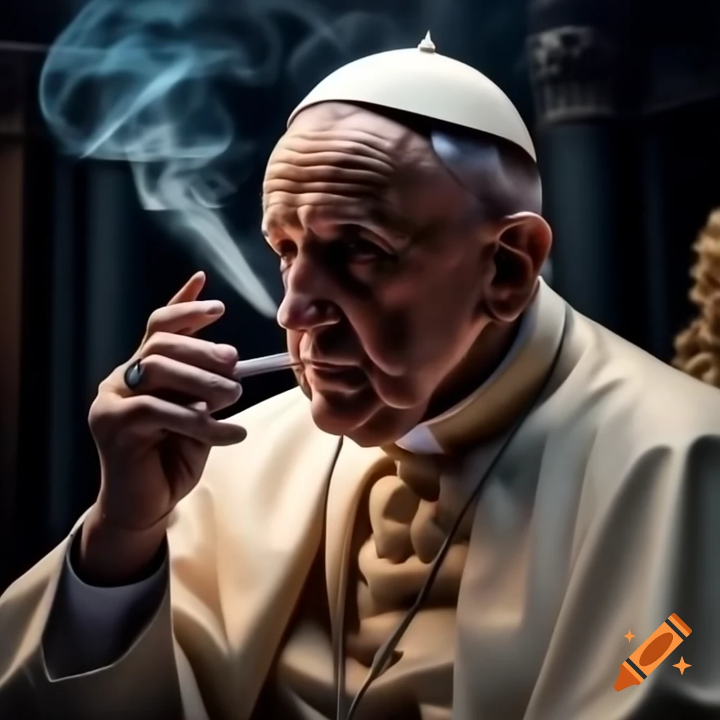 AI representation of the Pope of Rome in a modern context on Craiyon