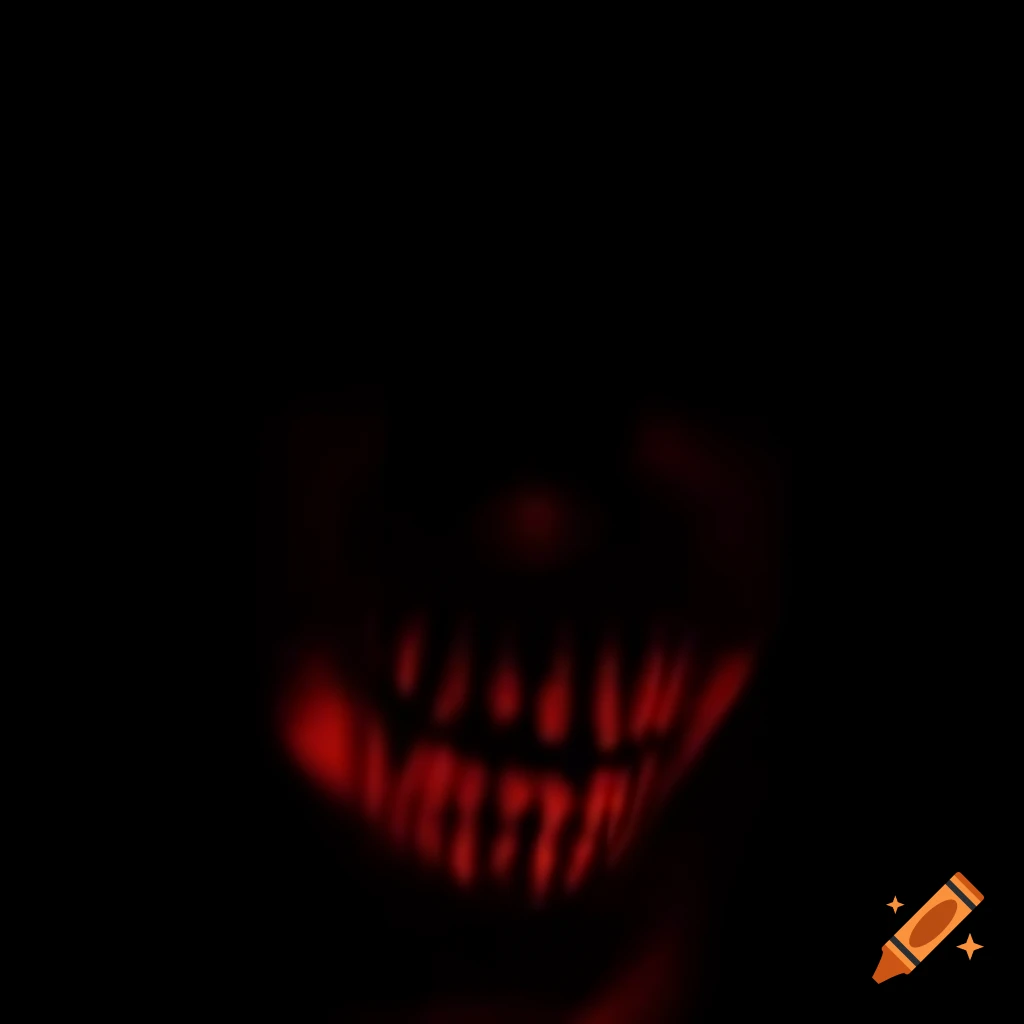 Dark abstract photorealistic disturbing face with disfigured features ...