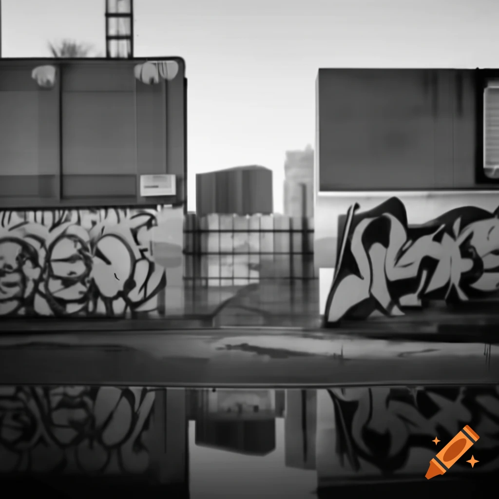 Modern cityscape representing fragmented society with modular elements ...