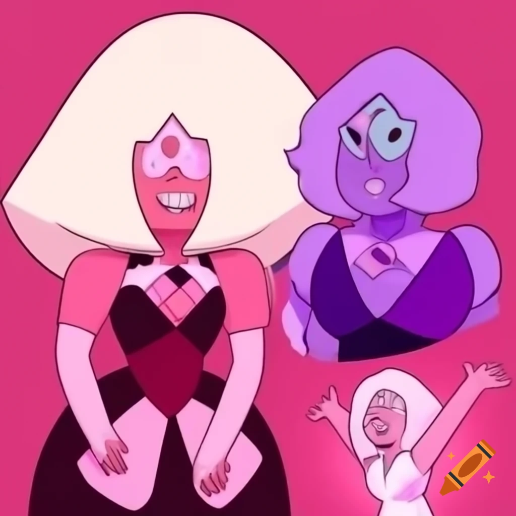 A scene featuring Steven Universe meeting Sardonyx, a gem fusion ...