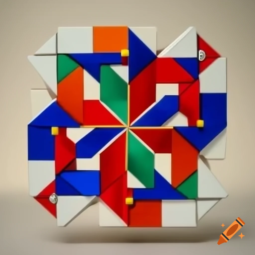 Original artwork merging M C Escher's intricate patterns with Piet ...