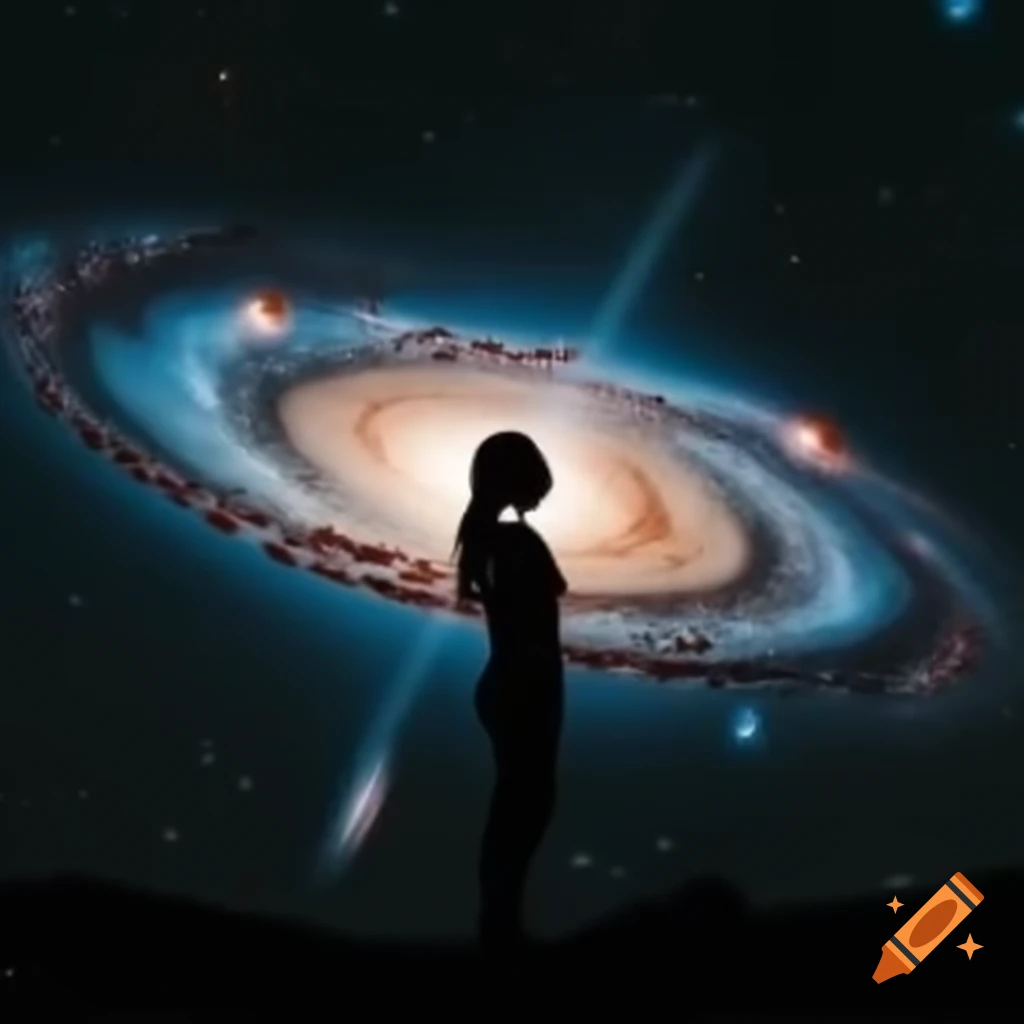 Silhouette of light entering the eye's pupil, representing a journey ...