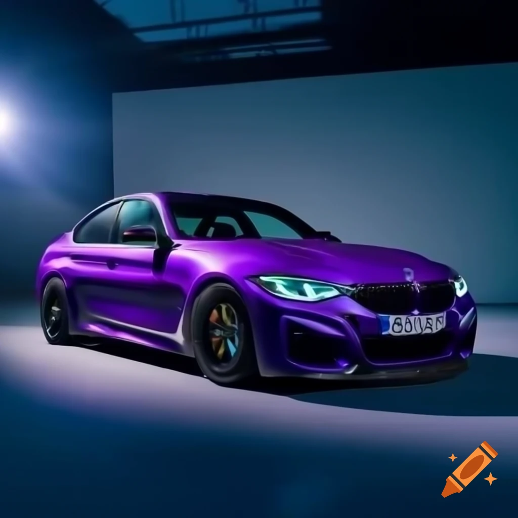 Ultra photorealistic BMW G80 M3 in twilight purple with black interior ...