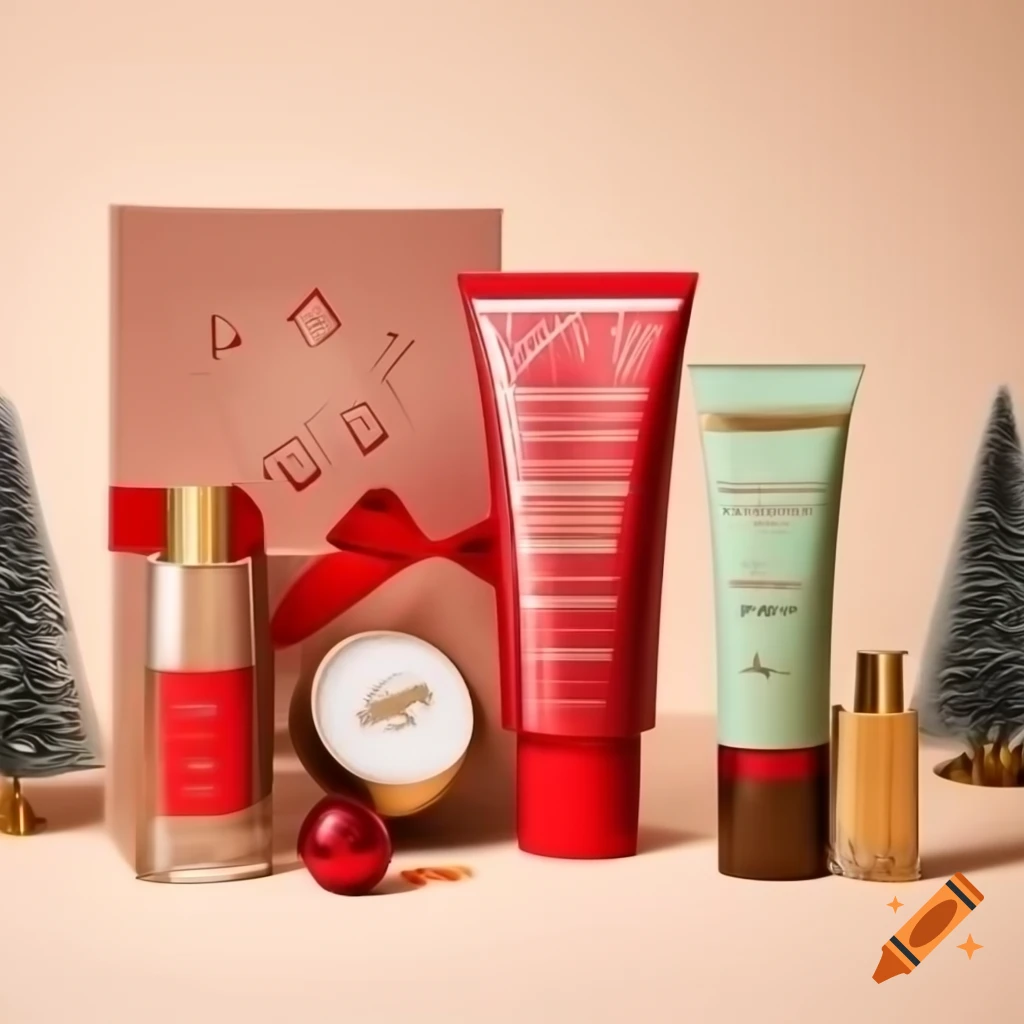 Luxurious Christmas skincare gift set with cleansing foam, whitening ...