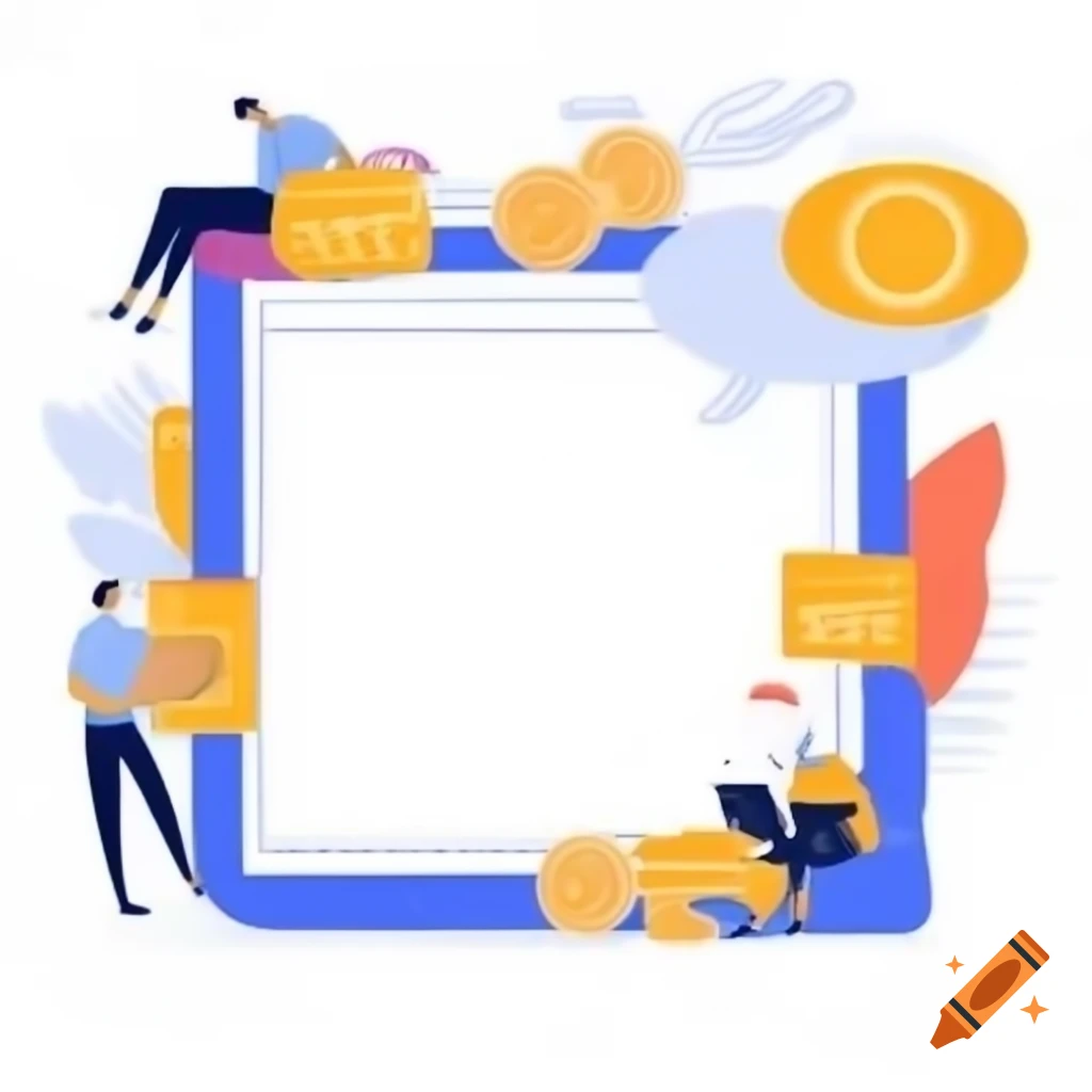 Economics themed border design for project on Craiyon