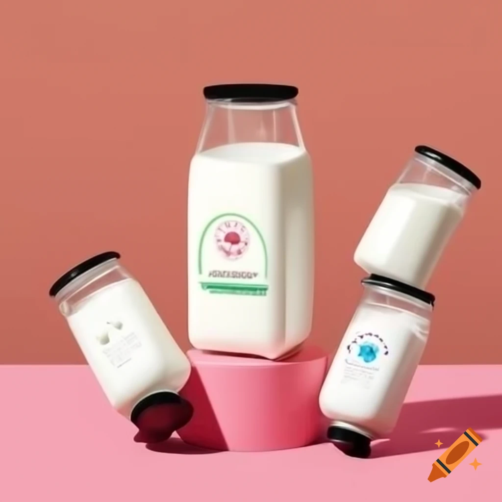 Creative milk packaging design on Craiyon