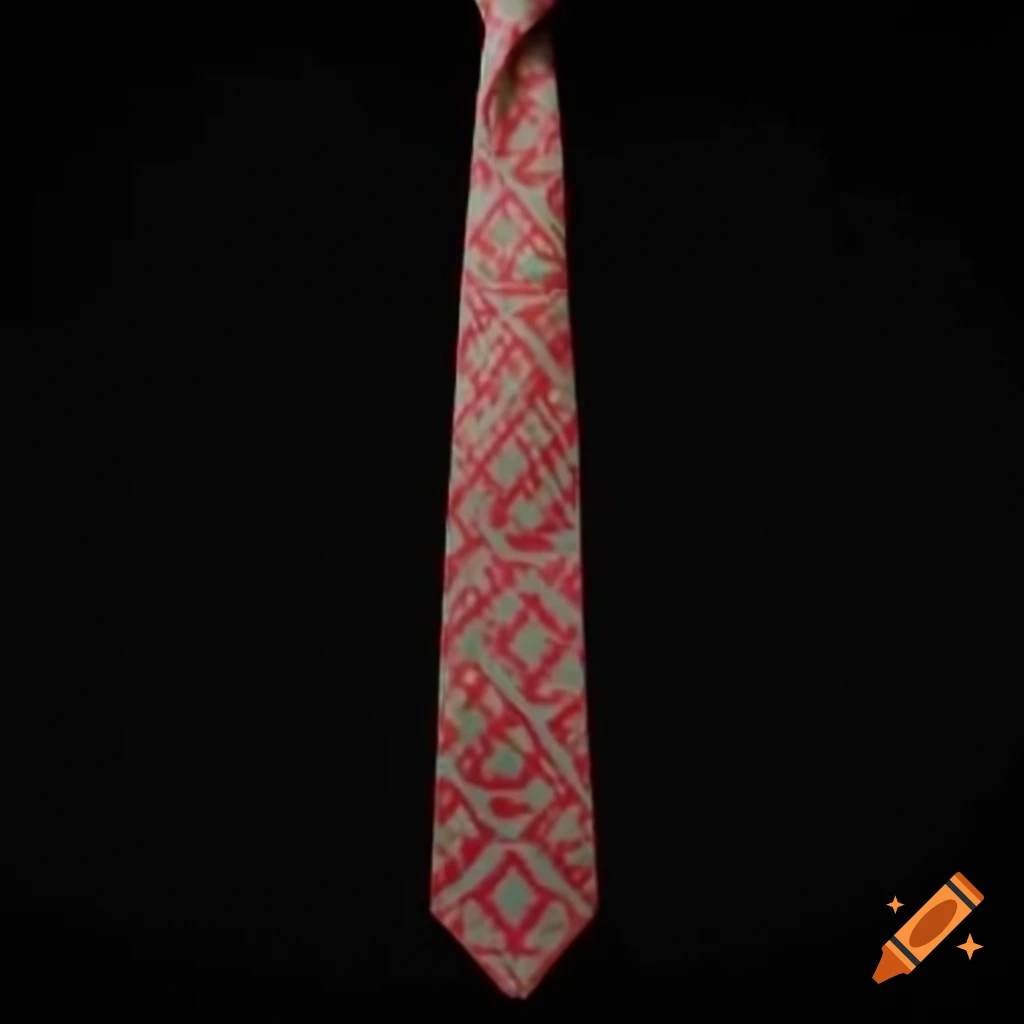 Turkmen design tie combining traditional and modern aesthetics on Craiyon